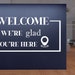 Welcome Sign Entrance Office Wall Decal, Welcome Decal, Office Wall Art ...