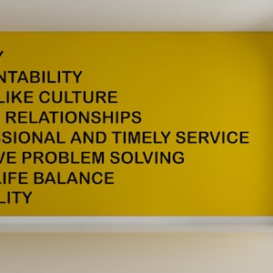 Core Values Our Values Office Wall Art, Motivational Inspiring Wall Art ...