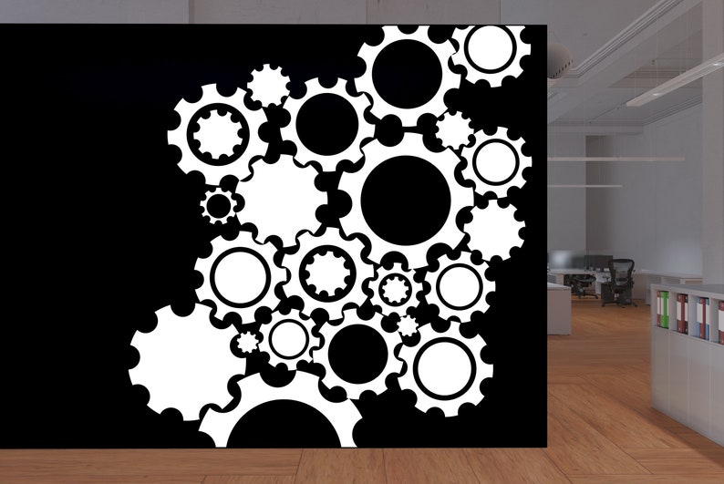 Gear Mechanism Wall Decal Technology Vinyl Wall Art Decals - Etsy