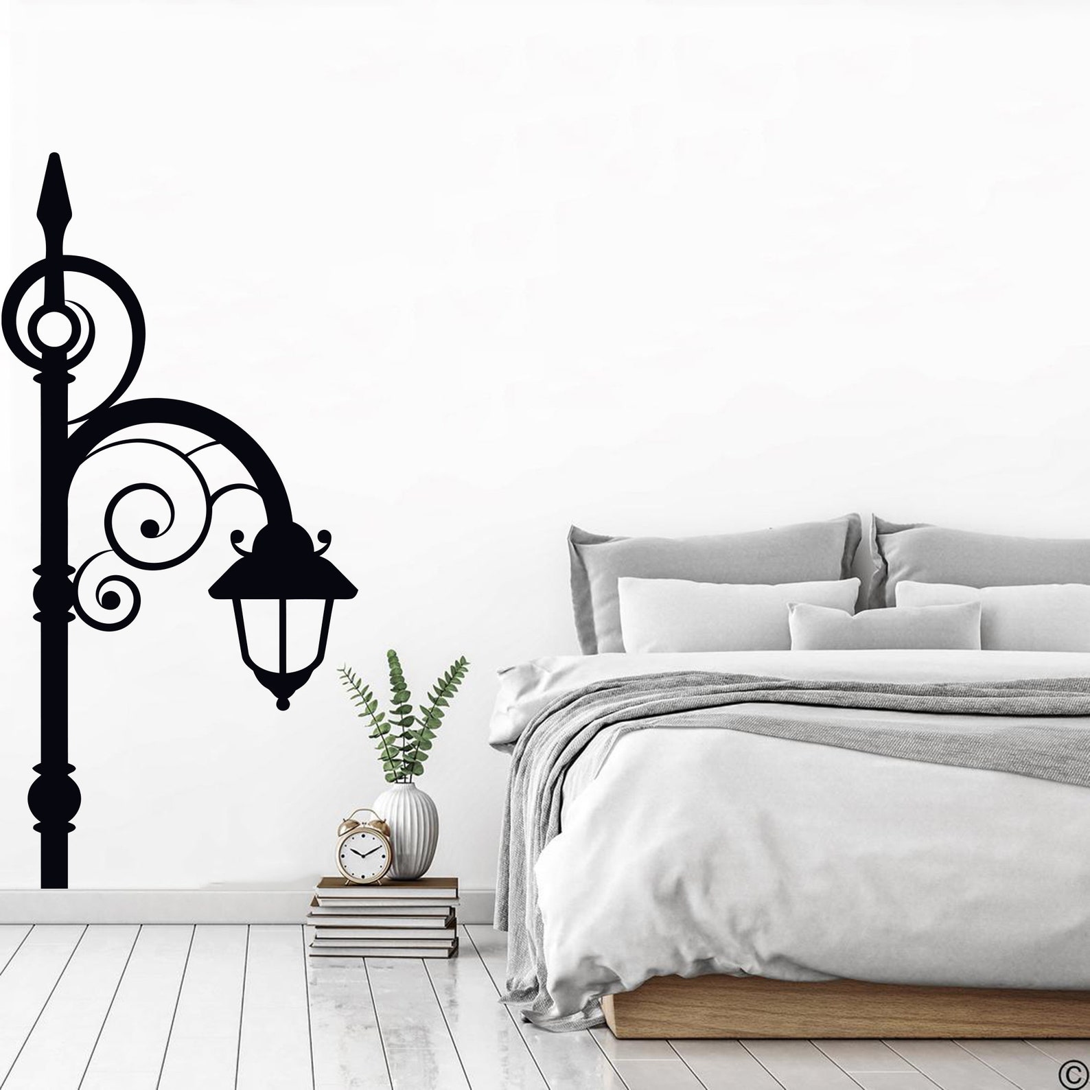 Lamp Wall Decal Street Lamp Wall Decal Decorative Decal for | Etsy