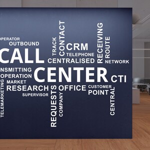 Call Center Telemarketing Vinyl Wall Art Decals, Call Center Wall Decal ...
