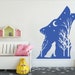 Wolf Howling Head Wall Decal Double Exposure Wall Art Decor Sticker ...
