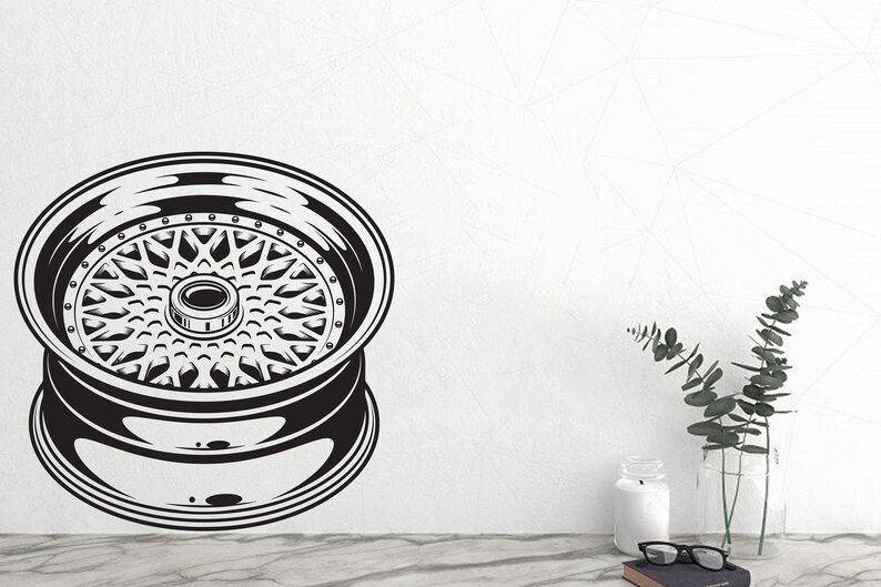 Car Rims Wall Decals Tires Wall Vinyl Rims Stickers Art Garage - Etsy