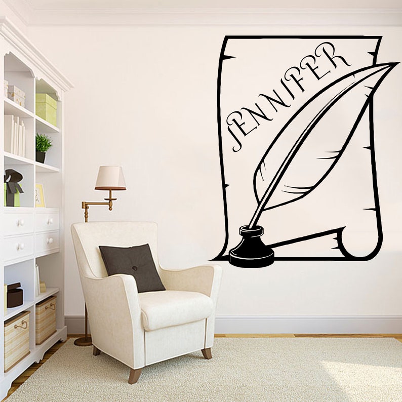 Write Your Name on Paper With Pen Vinyl Wall Art Decals | Etsy