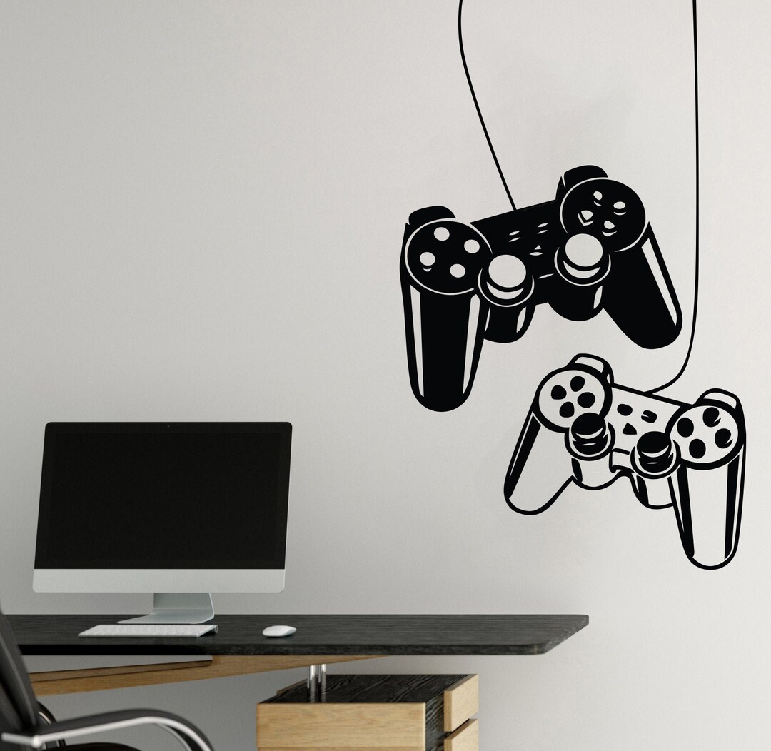 Gamer Controller Wall Decor Custom Controller Decal Vinyl Wall Video ...