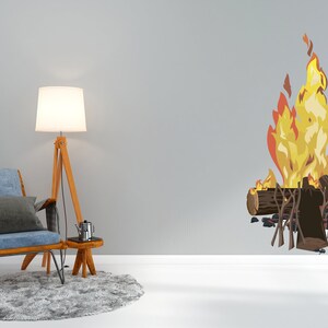 Fire Flame Wall Vinyl Decal Stickers Art Design Flames Decals Fire ...