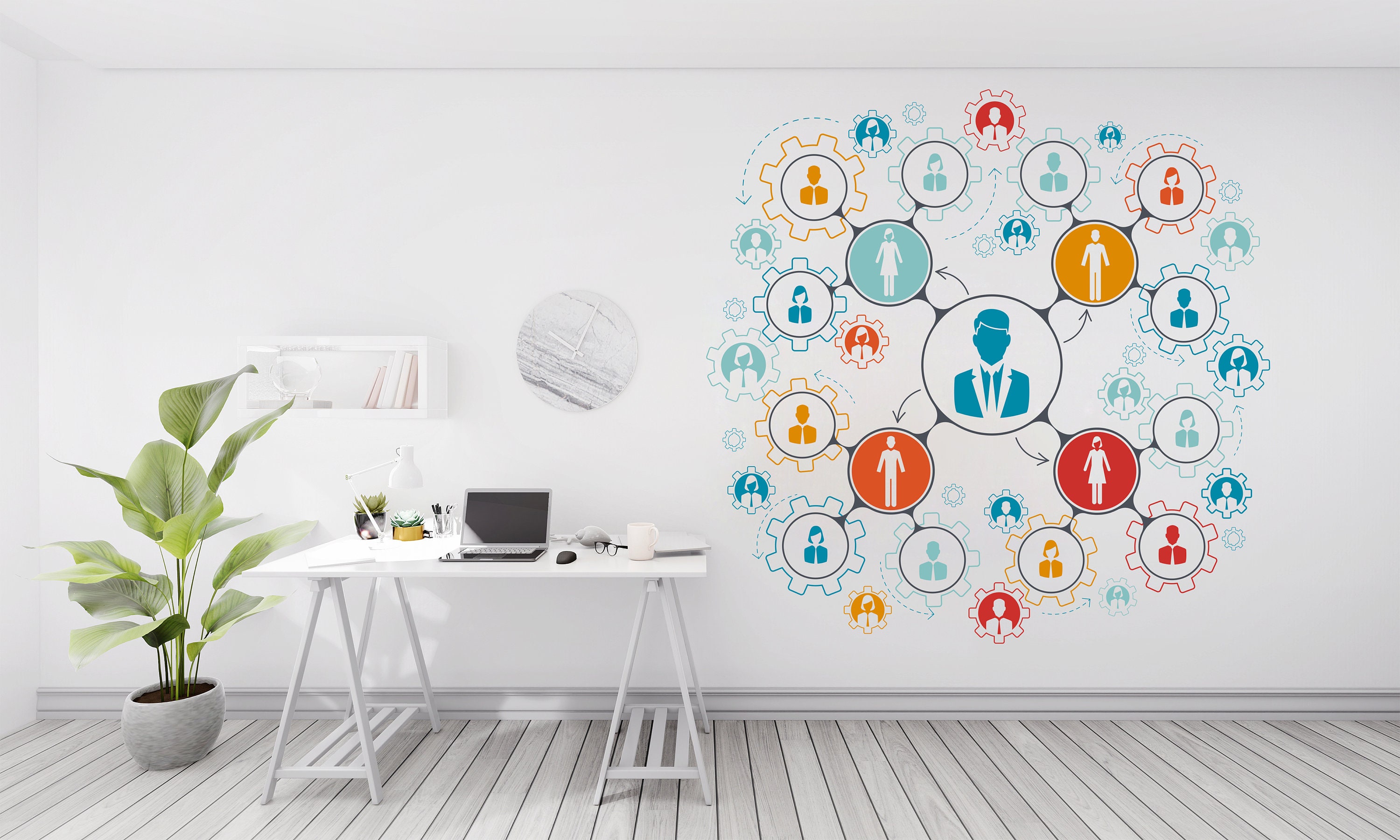 Teamwork Office Wall Decal Motivation Teamwork Success Idea - Etsy