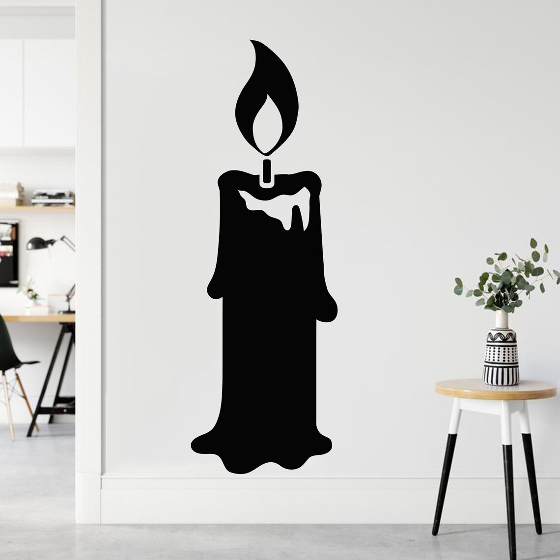 Candle Wall Decal Melting Candle Wall Decal Candle Wall | Etsy