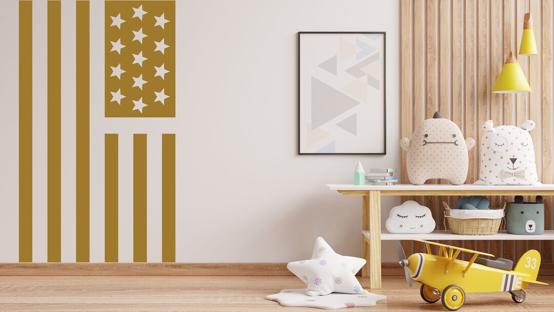 American Flag Decal, USA Flag Wall Decal, American Flag Sticker, Large ...