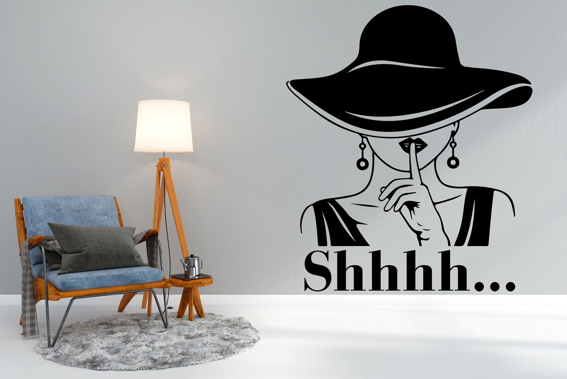 Beautiful Sensual Shh... Girl Woman Face Hat Fashion Style - Etsy