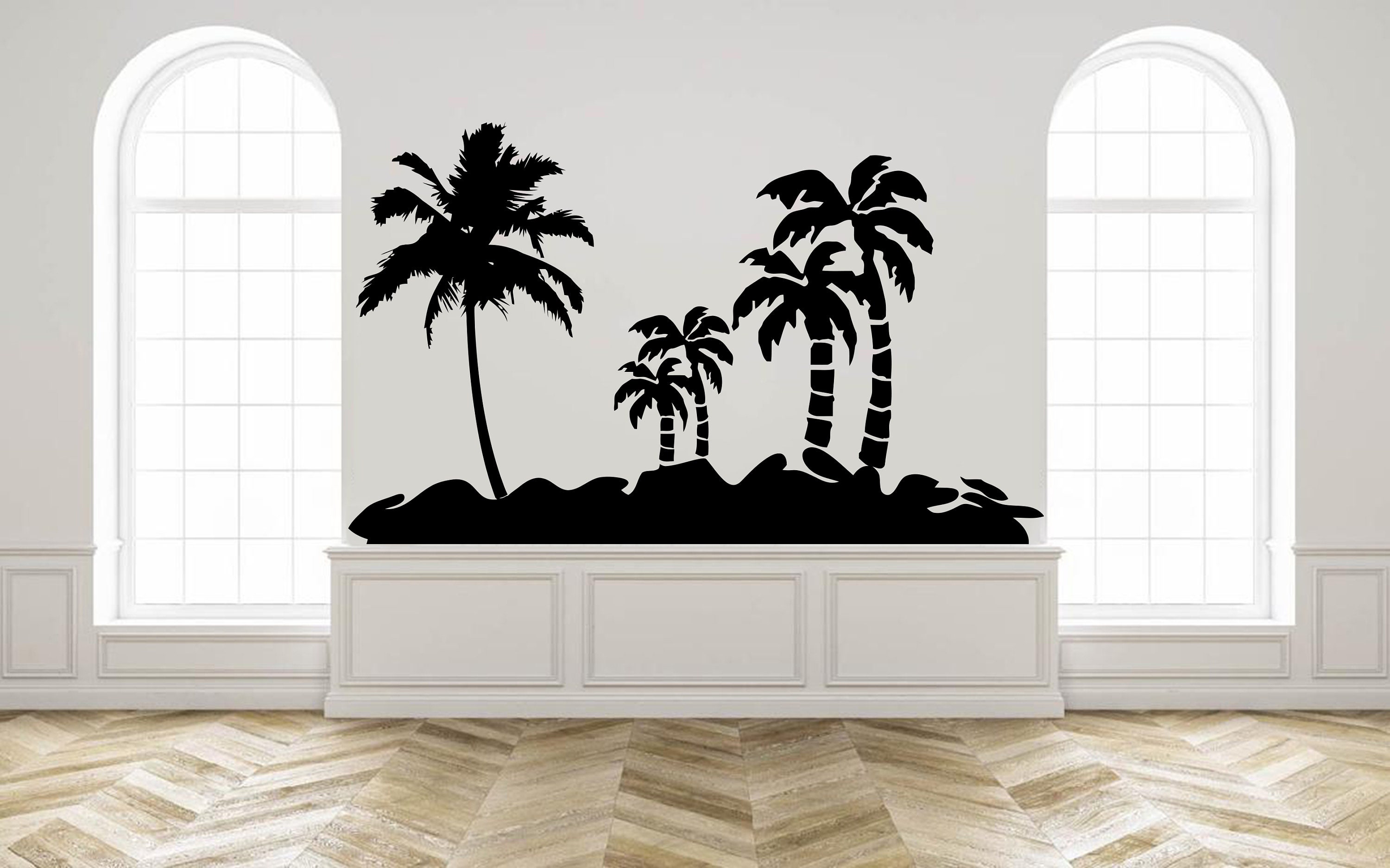 Palm Tree Wall Decal Palm Trees Vinyl Sticker Palm Tree | Etsy