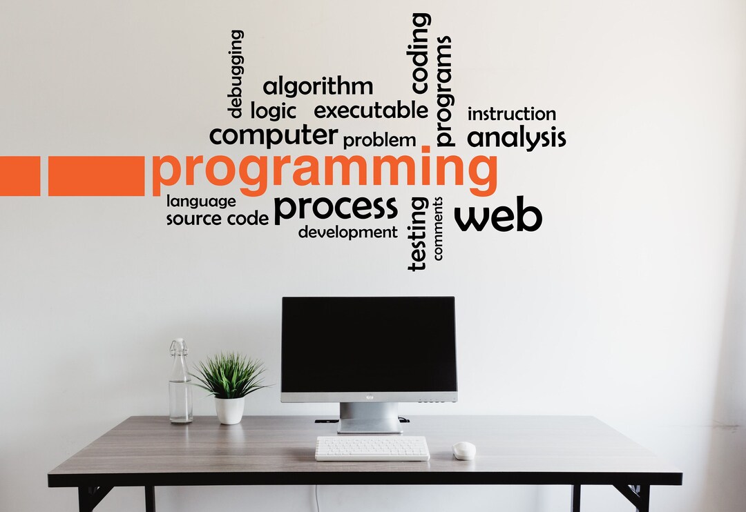 Programming Office Wall Decal, Programming Coding Web Analysis Wall ...