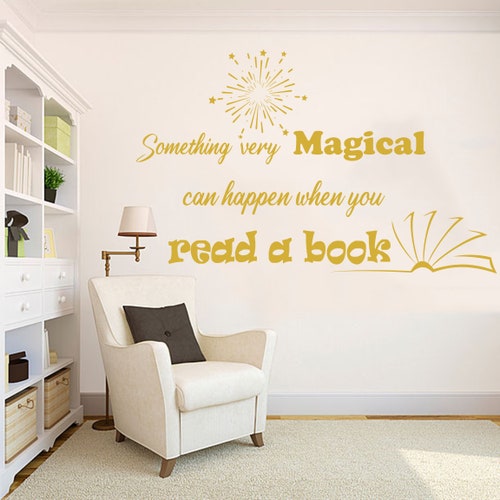 Book Quote Kids Wall Decal Books Quote Reading Room Library - Etsy