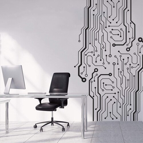 Circuit Board Wall Decal Technology Vinyl Wall Art Decals - Etsy