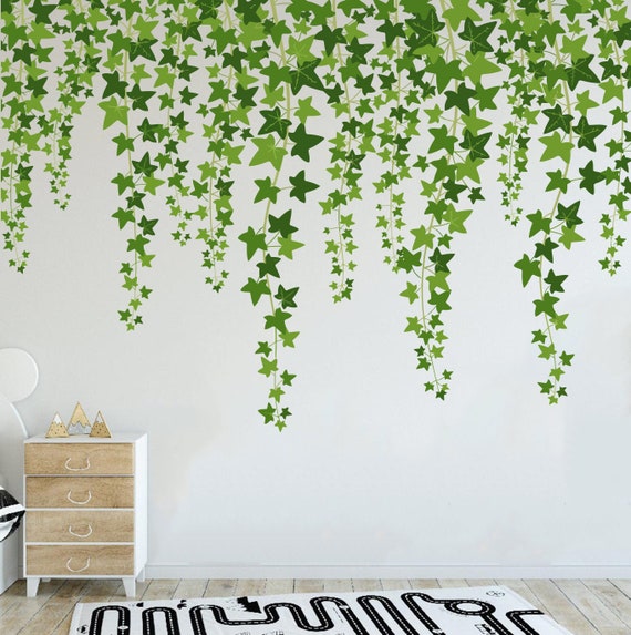 Ivy Plants Leaf Hanging Wall Vinyl Sticker Decal Botanical | Etsy