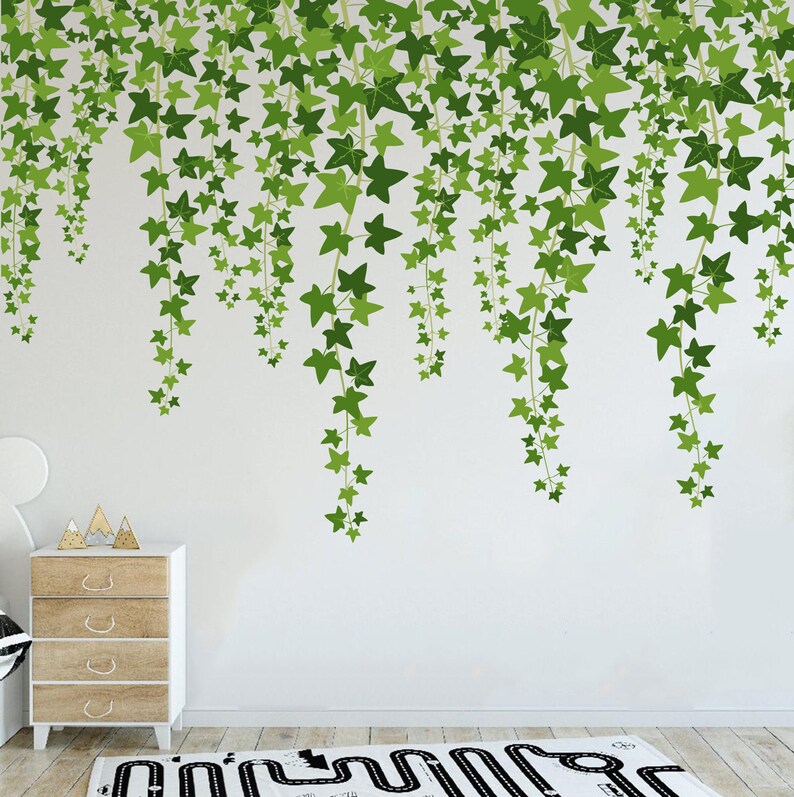 Ivy Plants Leaf Hanging Wall Vinyl Sticker Decal Botanical | Etsy