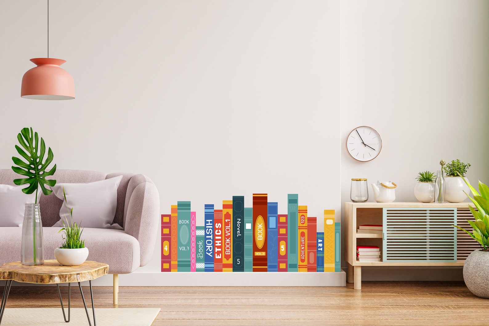 Library Book Vinyl Wall Art Decals, Library Wall Decal, Education ...