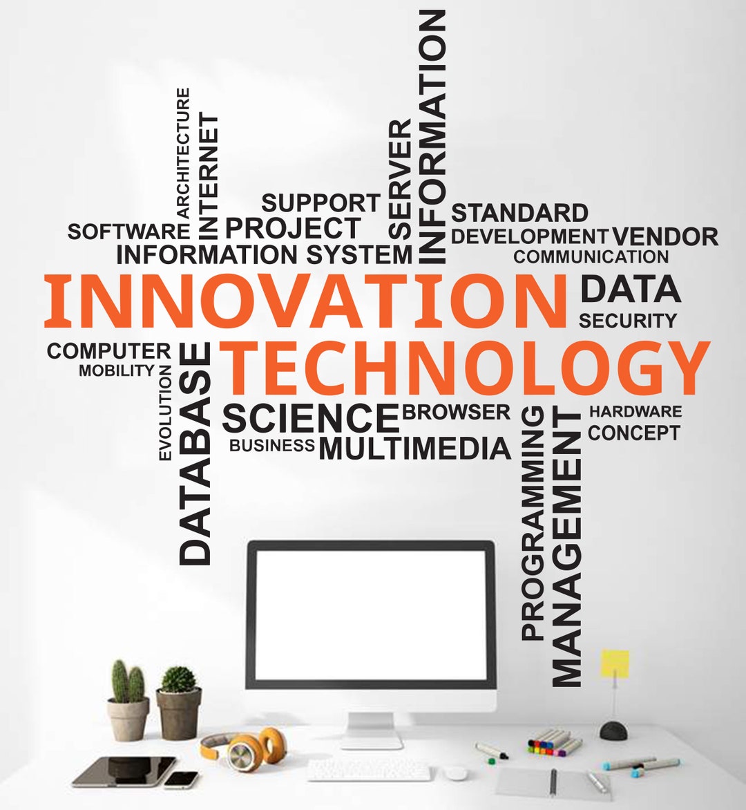 Innovation Technology Vinyl Wall Art Decal, Information Wall Decal ...