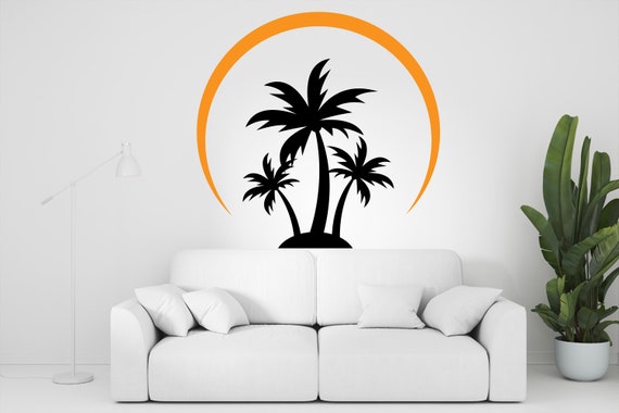 Palm Tree Wall Decal Palm Trees Vinyl Sticker Palm Tree - Etsy