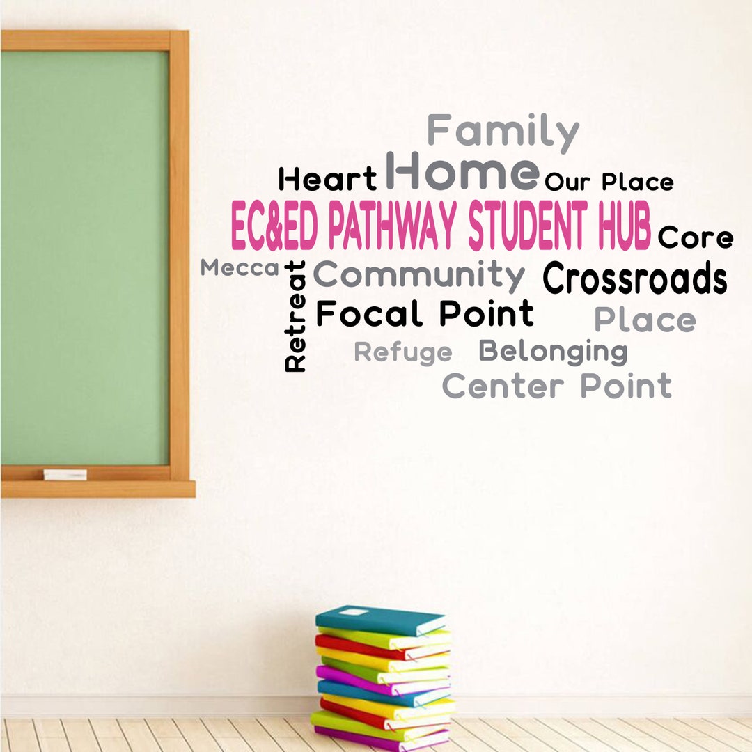 Student Hub Education Vinyl Wall Art Decal, Preschool Wall Decal ...