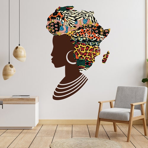 African Boho Wall Art Vinyl Sticker African Style Wall Mural - Etsy