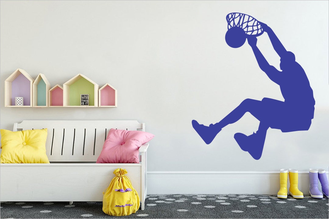 Basketball Player Wall Decal Vinyl Decal Sticker Basketball Decal Kids ...