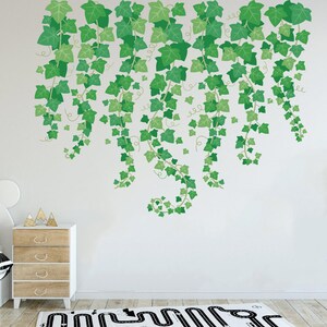 Ivy Plants Leaf Hanging Wall Vinyl Sticker Decal, Beautiful Tree Branch ...