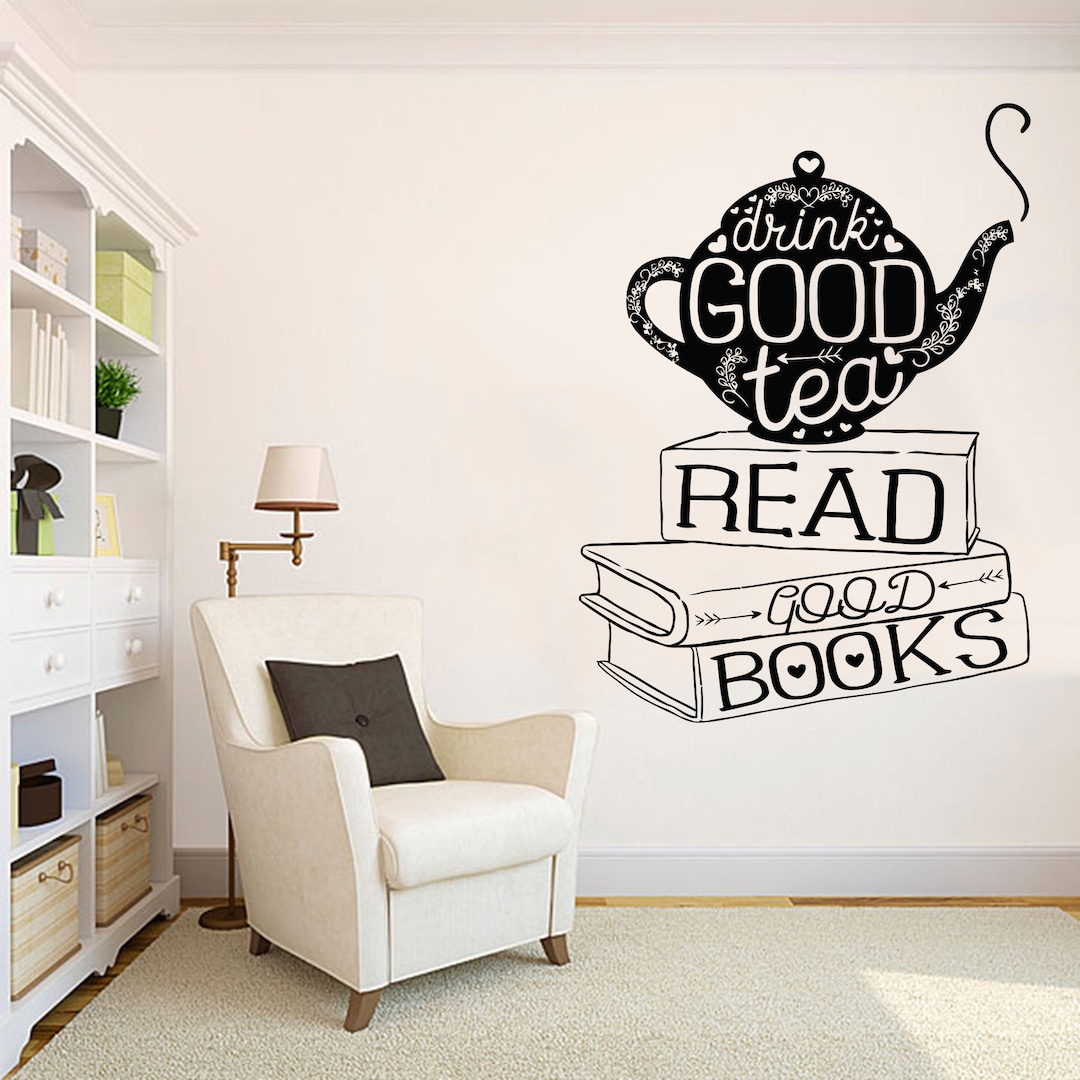 Books Vinyl Wall Art Decal, Library Wall Decal, Book Quotes, Education ...