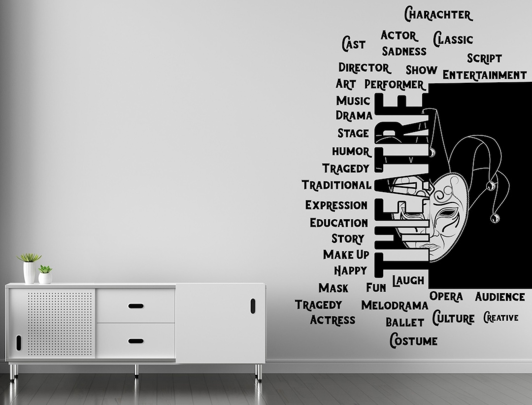Theatre Wall Art Sticker-theater Room Decor, Theatre Home Cinema Wall ...