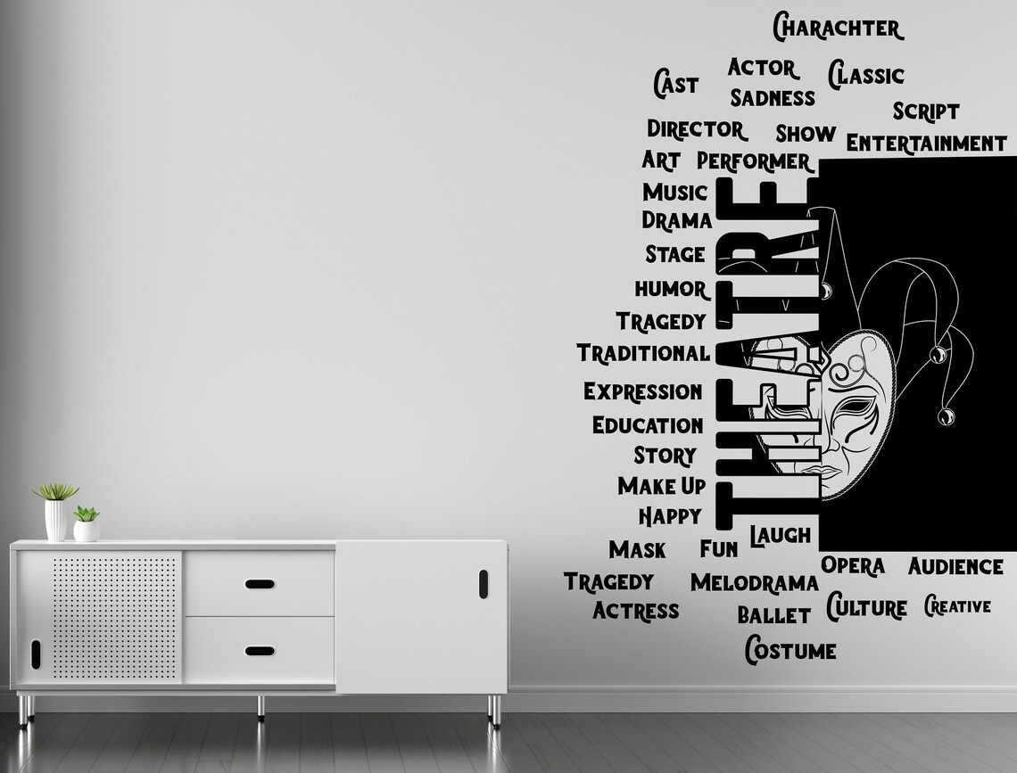 Theatre Wall Art Sticker-theater Room Decor Theatre Home | Etsy