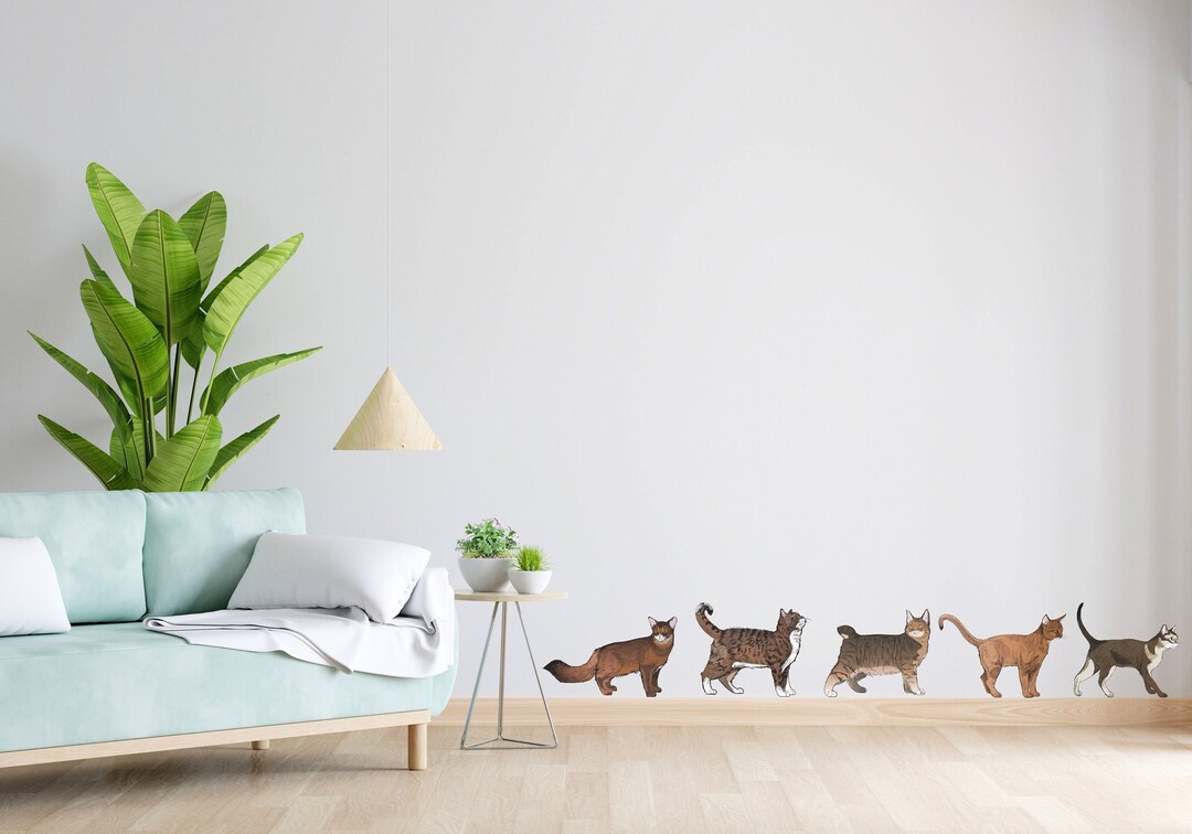 Cat Wall Decals, Cat Grooming Wall Decor, Veterinary Decals, Pet Lover ...
