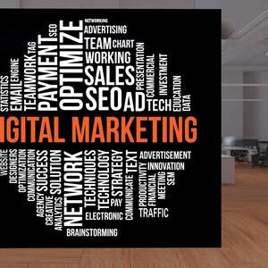Digital Marketing Office Wall Decor, Teamwork Wall Decal, Seo Wall Art ...