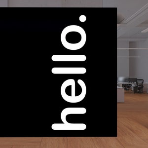 Hello Welcome Sign Office Wall Decal, Hello Decal, Office Wall Art ...