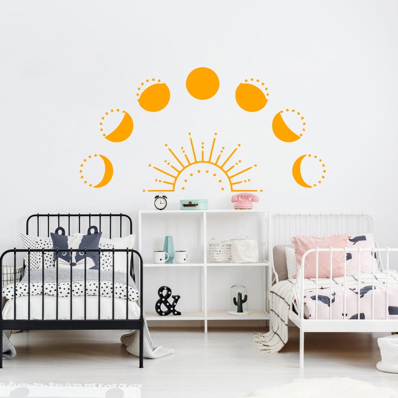 Moon Phase Decor Moon Phases Wall Decal Astronomy Decal - Etsy