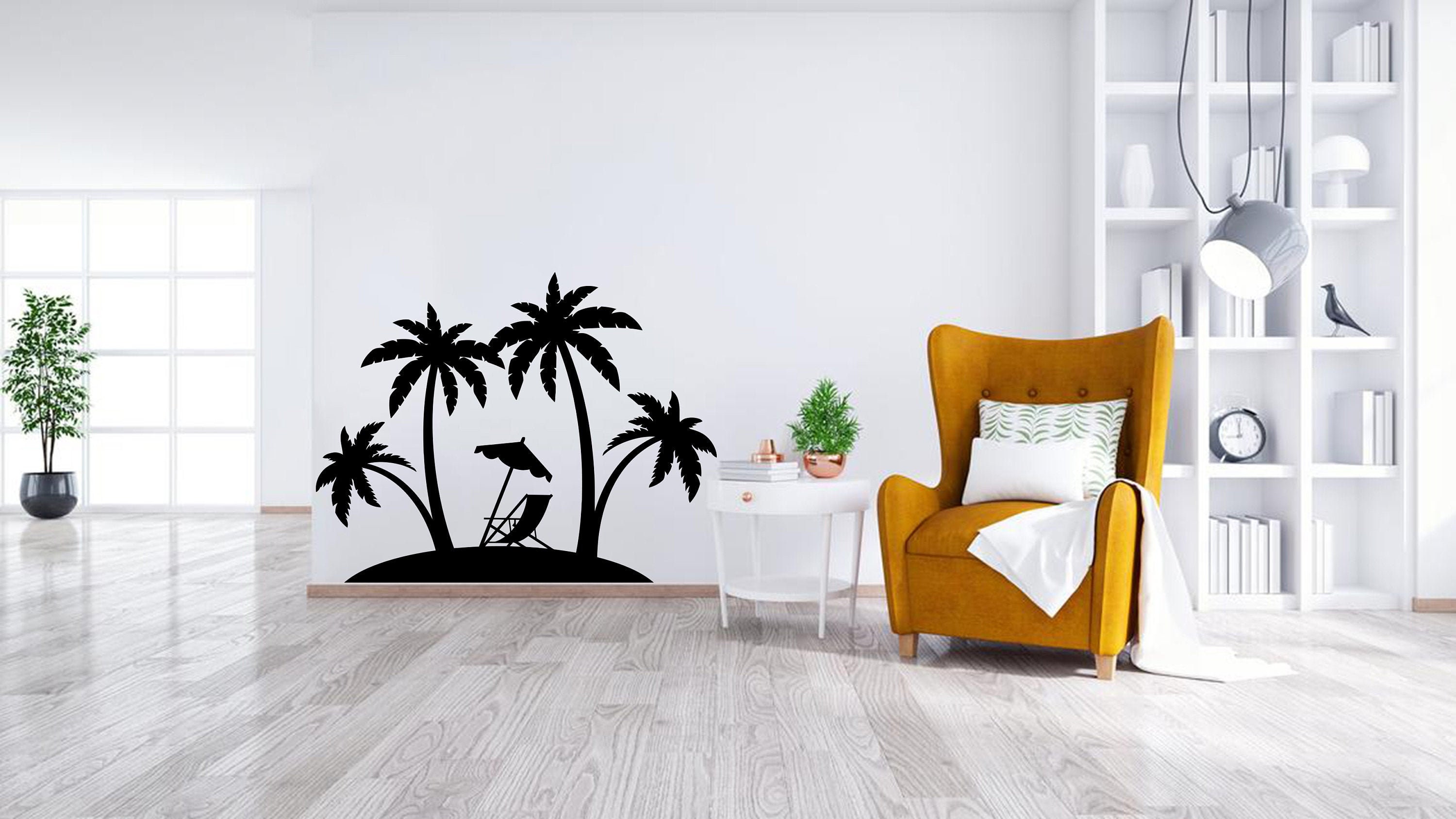 Palm Tree Wall Decal Palm Trees Vinyl Sticker Palm Tree | Etsy