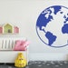 Earth Wall Decals,globe Planet Wall Decal,world Map Wall Decal,globe ...