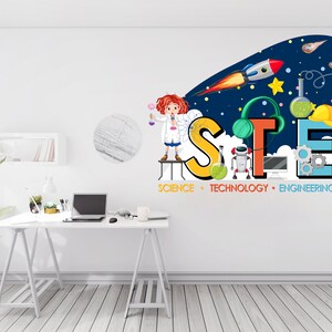 Stem Science Technology Engineering Math, Science Steam Wall Decal for ...