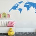 World Map Wall Decor World Map Wall Decal Travel Agency Decoration ...