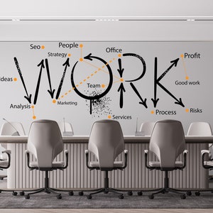 Work Office Wall Decal, Business Wall Decal Decoration, Office Wall ...
