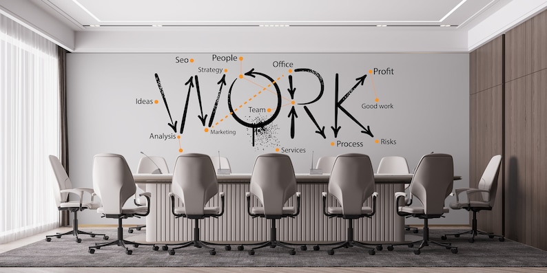 Work Office Wall Decal Business Wall Decal Decoration Office - Etsy