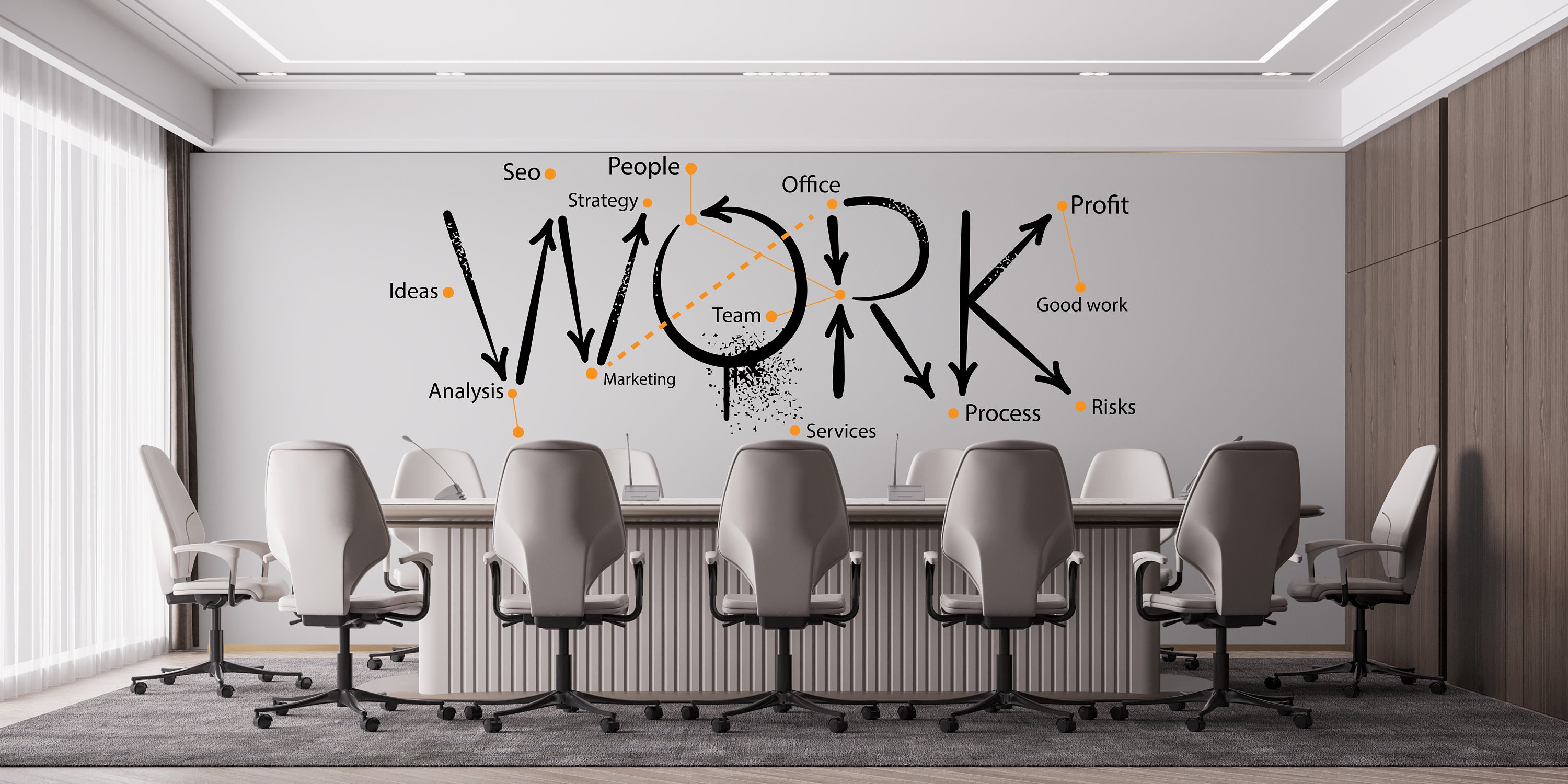 Work Office Wall Decal Business Wall Decal Decoration Office - Etsy Canada