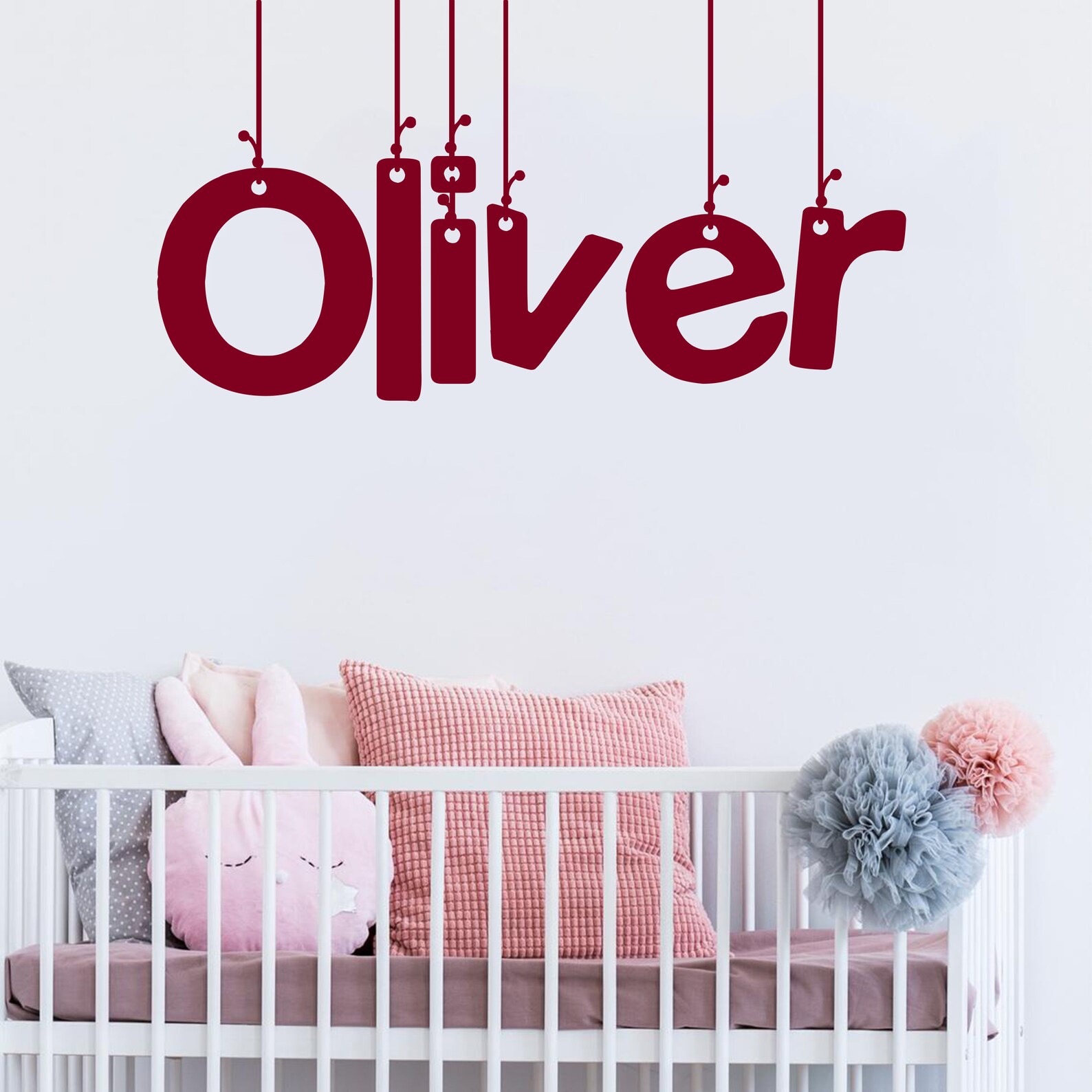 Personalized Hanging Name Decal Vinyl Wall Decal Personalized | Etsy