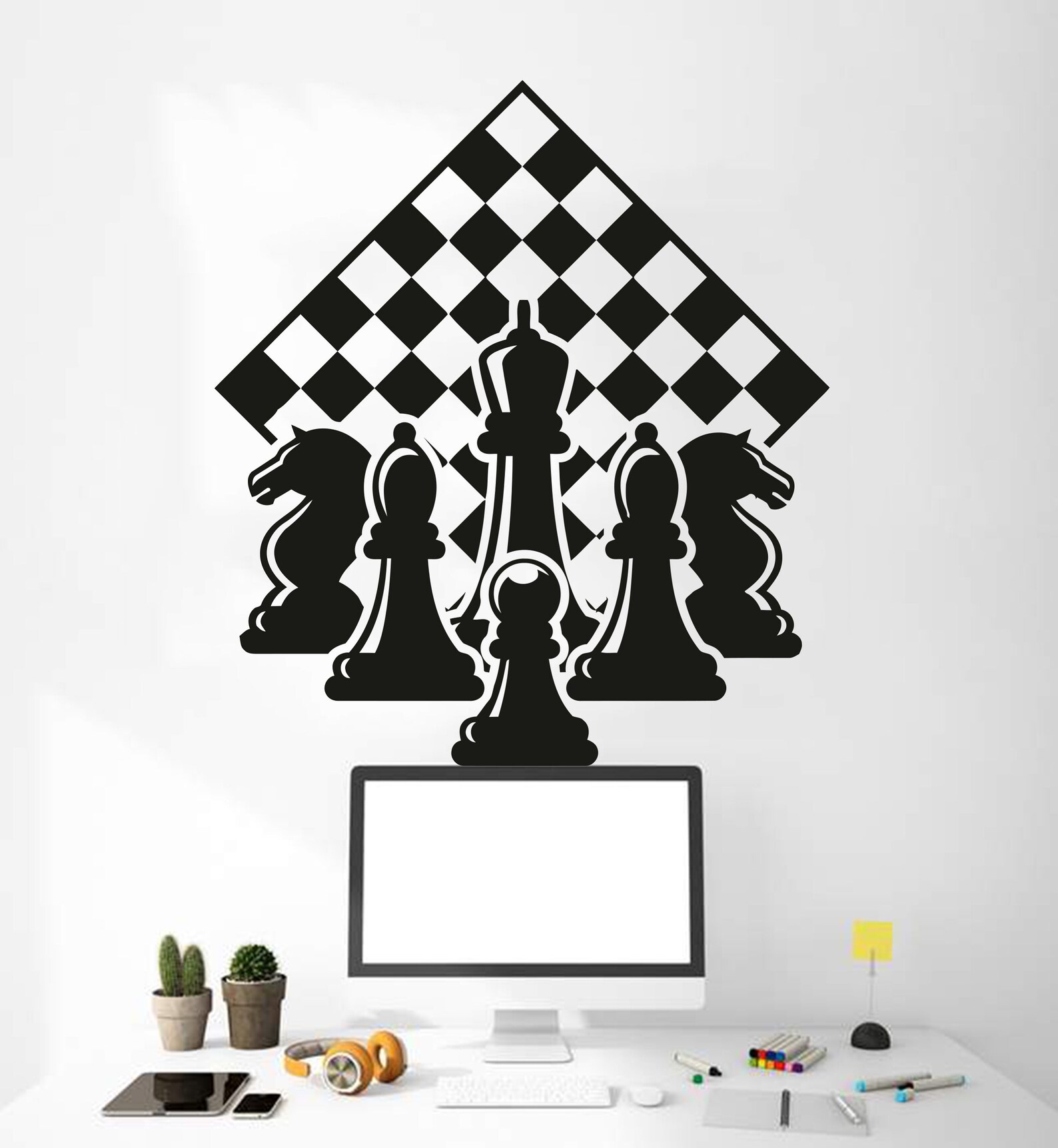 Chess Wall Stickers Chess Pieces Wall Vinyl Stickers Decal - Etsy