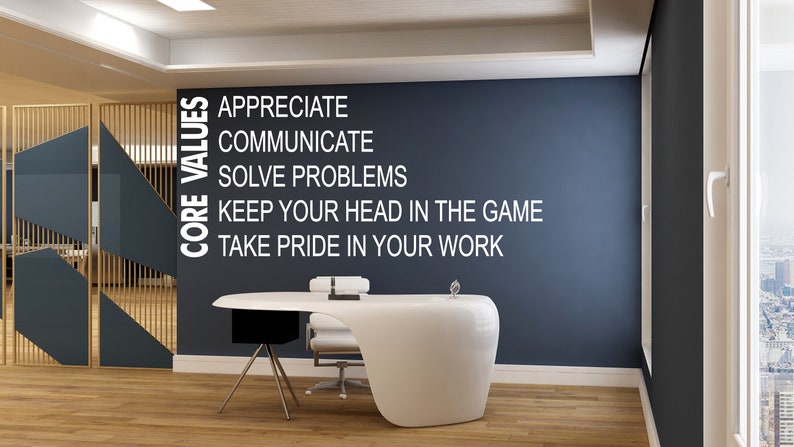 Core Values Our Values Office Wall Art Motivational Inspiring - Etsy