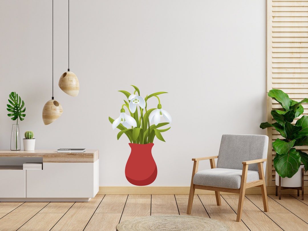 Lily of the Valley Wall Decal, Lilies Wall Stickers, Floral Wall Decal ...