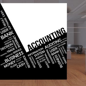 Accounting Wall Decal Office Decor Work Business Analysis Auditing ...