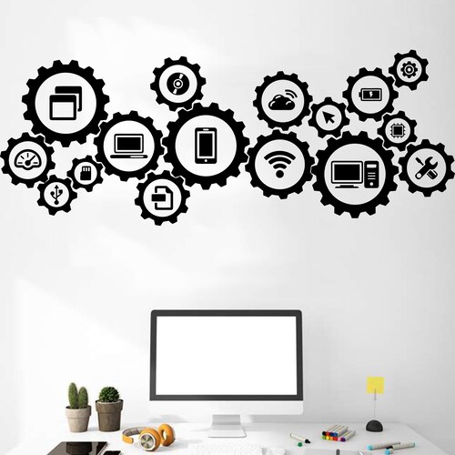 Library Vinyl Wall Art Decals Library Wall Decal Education - Etsy