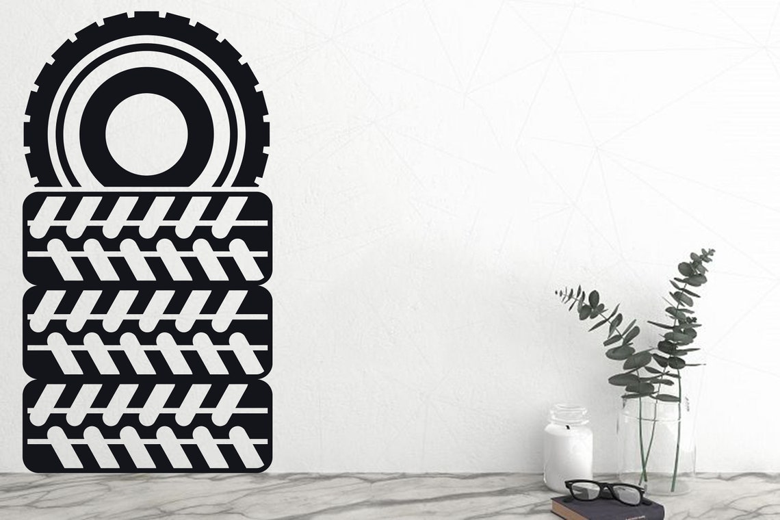 Wheels Wall Decal Tyres Wall Stickers Race Car Wheel Auto | Etsy