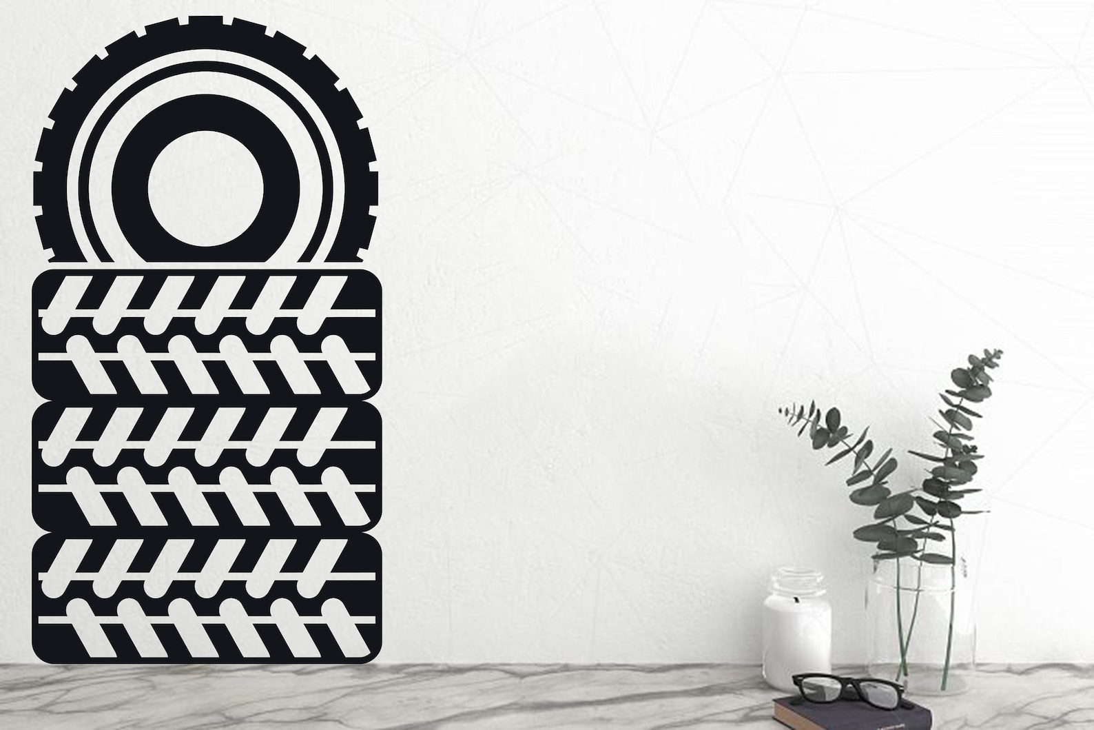 Wheels Wall Decal Tyres Wall Stickers Race Car Wheel Auto | Etsy