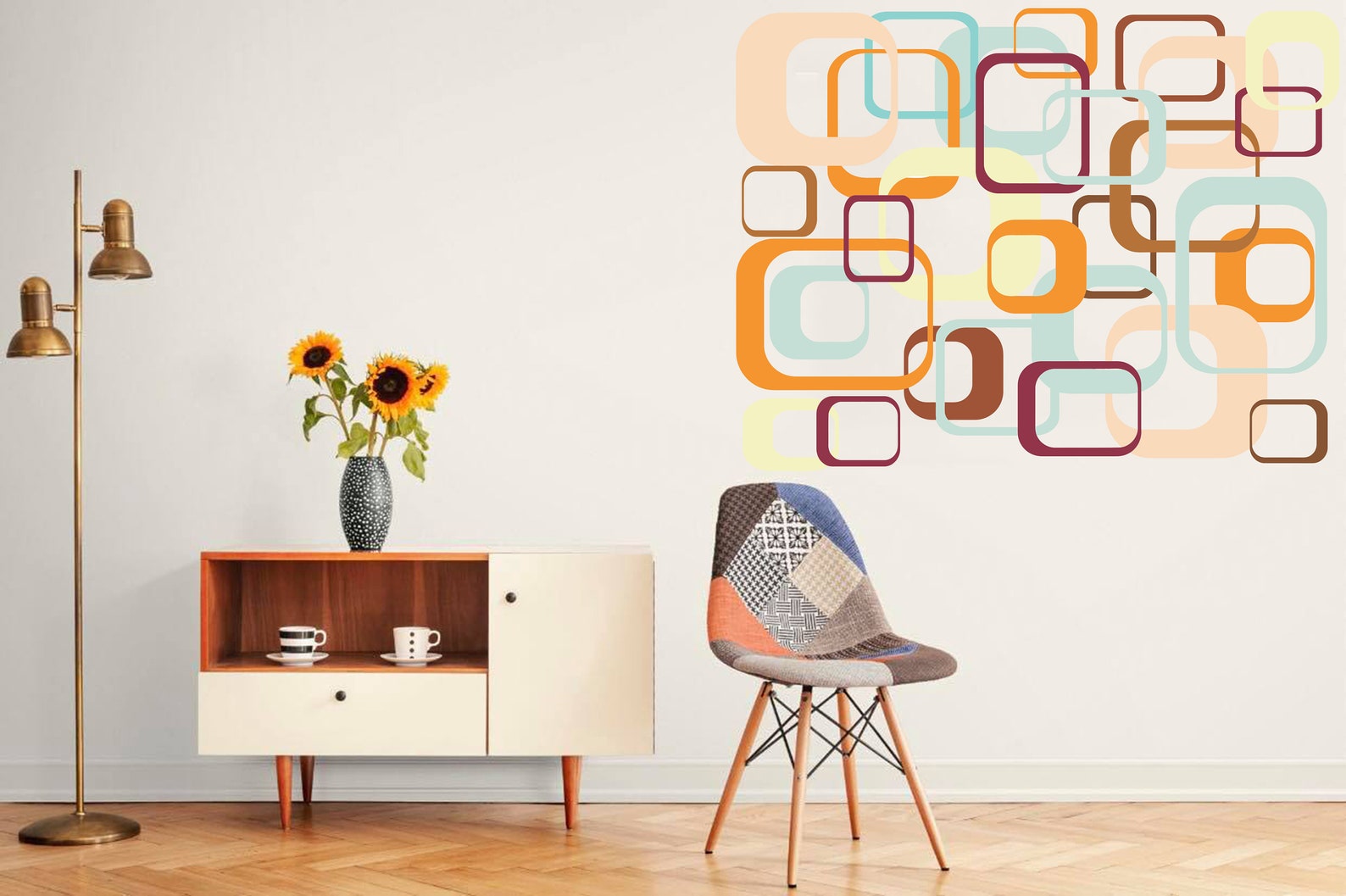 Squares Wall Decal Square Wall Sticker Office Decor | Etsy